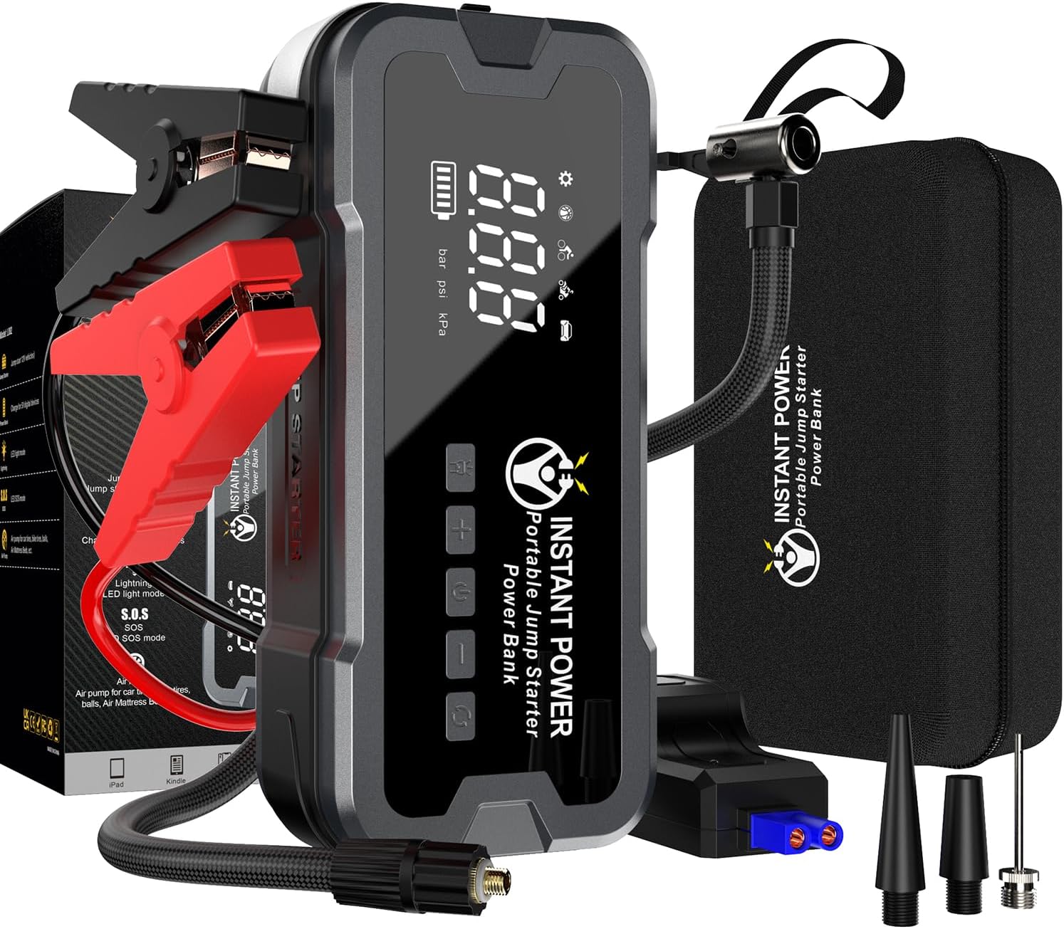 Instant Power Jump Starters - Jump Starter Power Pack and Air Compress